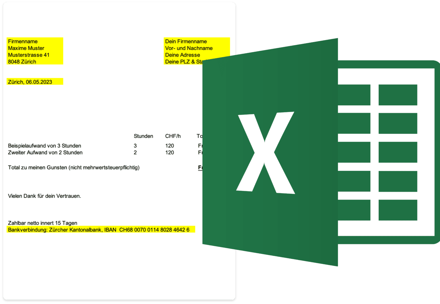 Gratis Rechnungsvorlage Schweiz - MILKEE